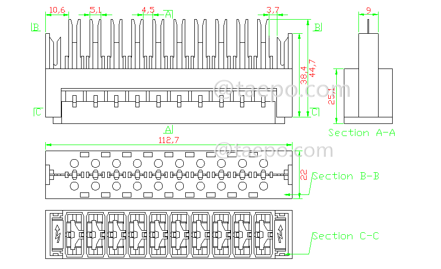 10 pairs 3-pole over-voltage protection magazine krone surge protector ...